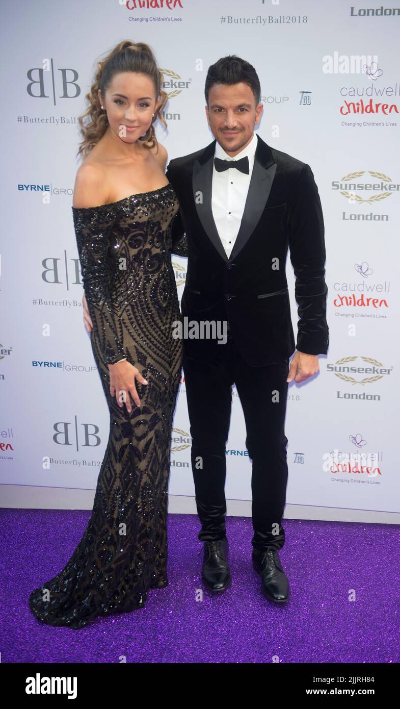 Emily MacDonagh and Peter Andre at the Caudwell Children Butterfly Ball ...