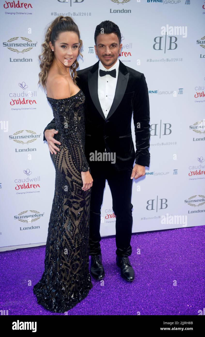 Emily MacDonagh and Peter Andre at the Caudwell Children Butterfly Ball ...