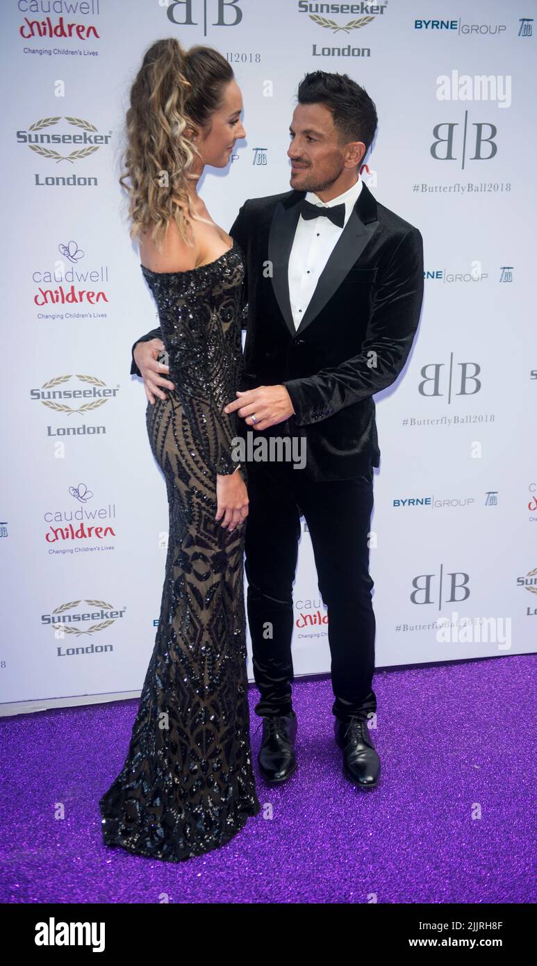 Emily MacDonagh and Peter Andre at the Caudwell Children Butterfly Ball ...