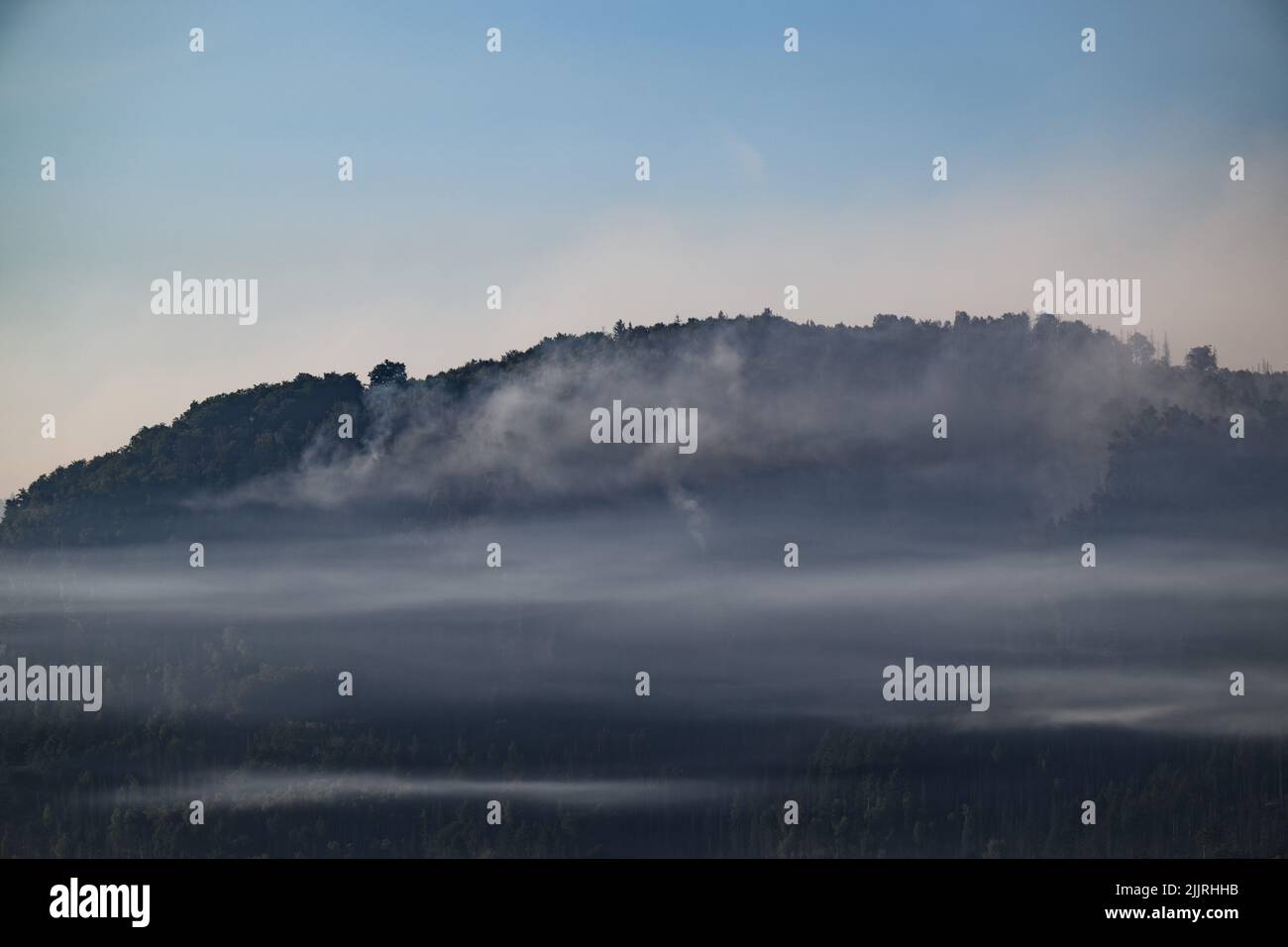 Schmilka, Germany. 28th July, 2022. Clouds of smoke from the burning ...