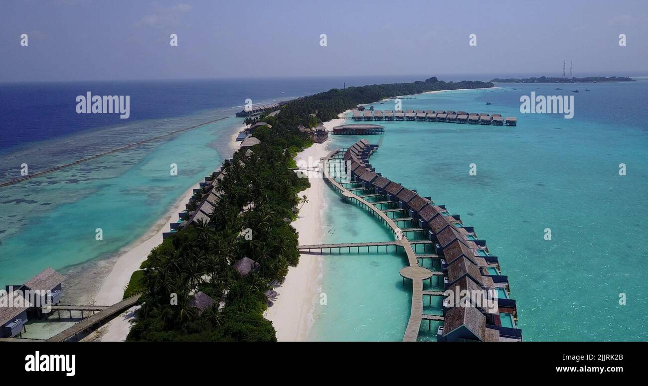 An aerial view of a landscape in the Maldives Stock Photo - Alamy