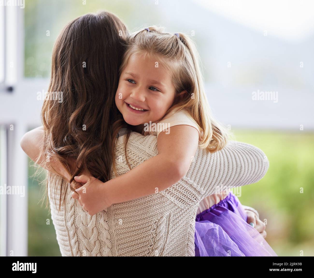 Theres nothing like a love between mother and daughter. a little girl ...