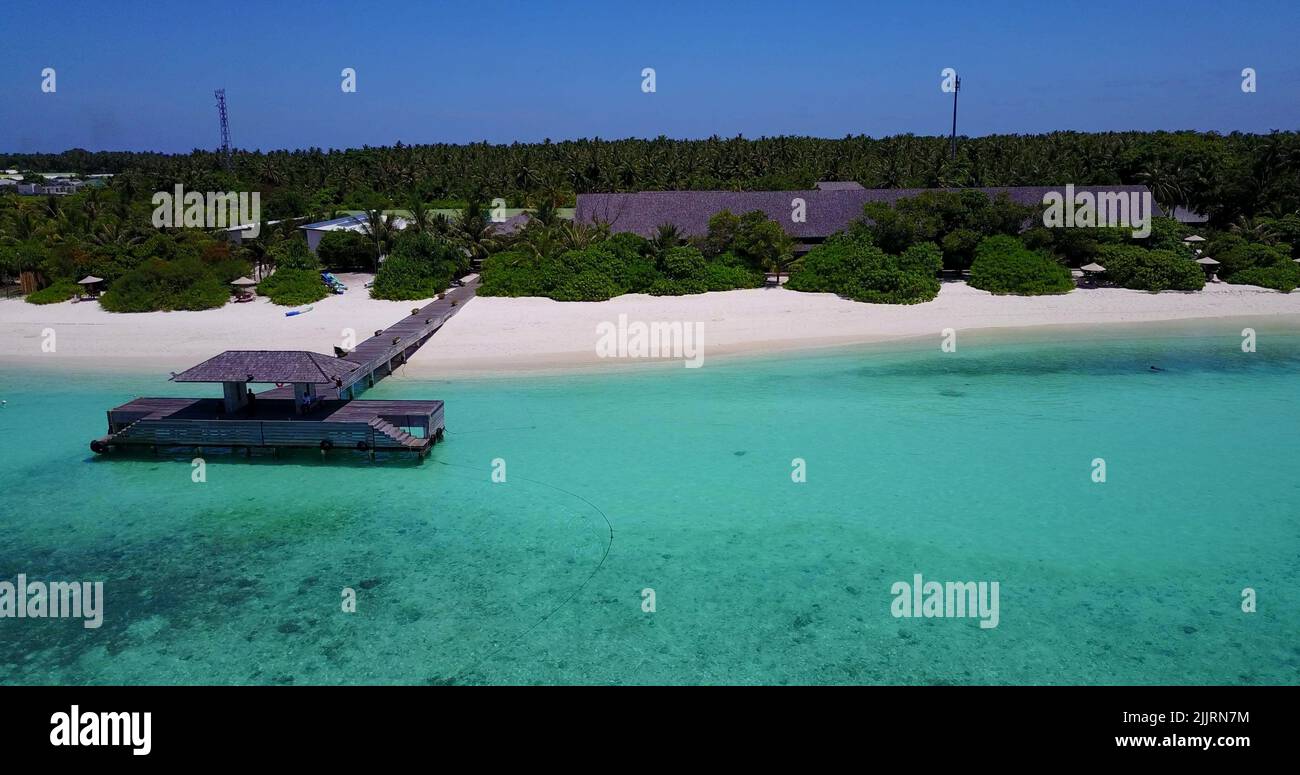 A beautiful shot of a tropical lagoon with a small island Stock Photo ...