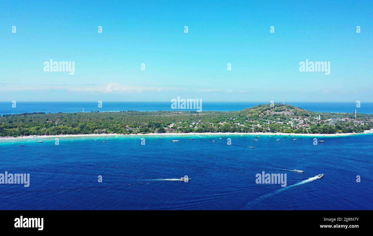 A beautiful shot of a tropical lagoon with a small island Stock Photo ...