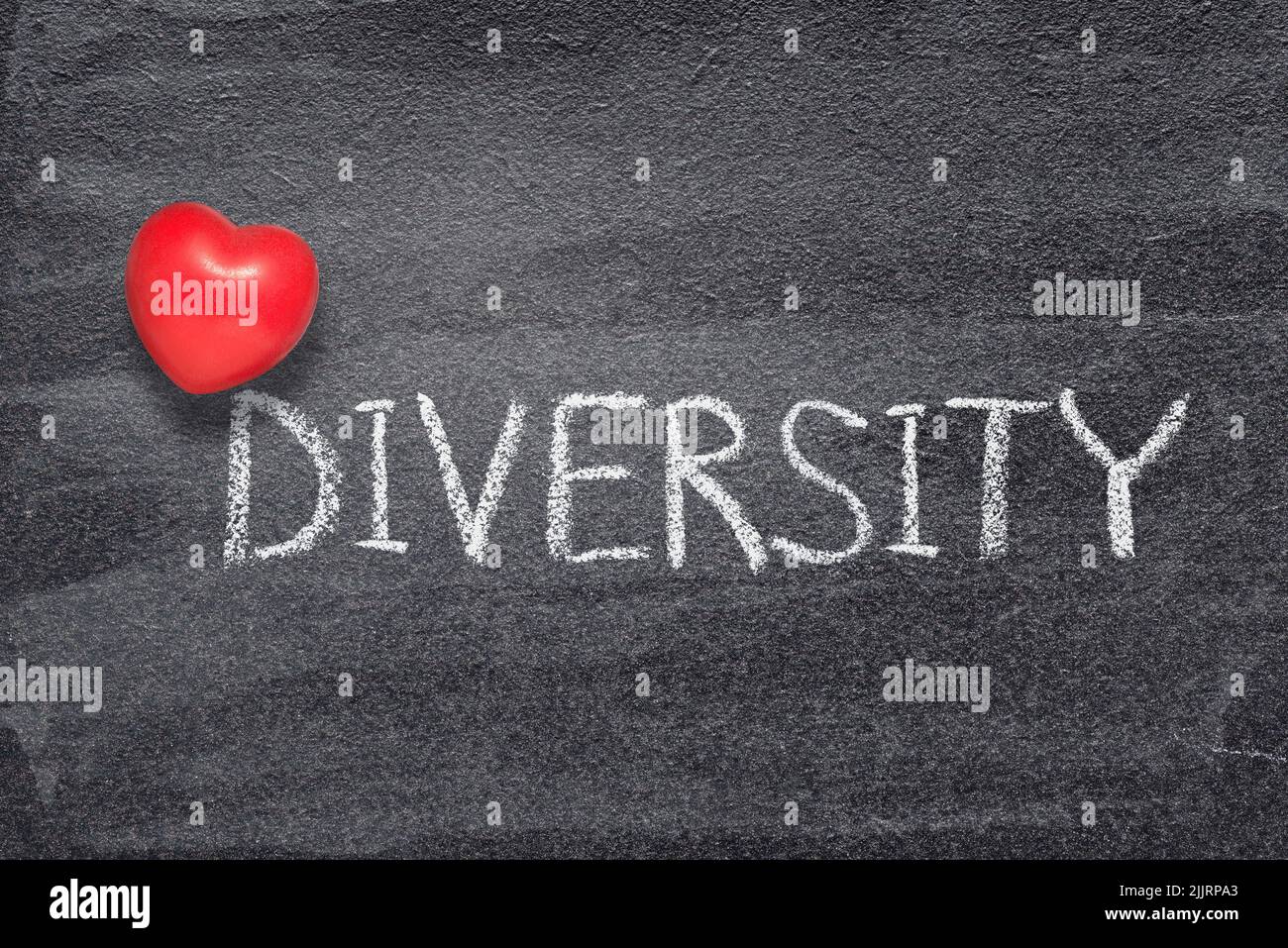 diversity word written on chalkboard with red heart symbol Stock Photo ...