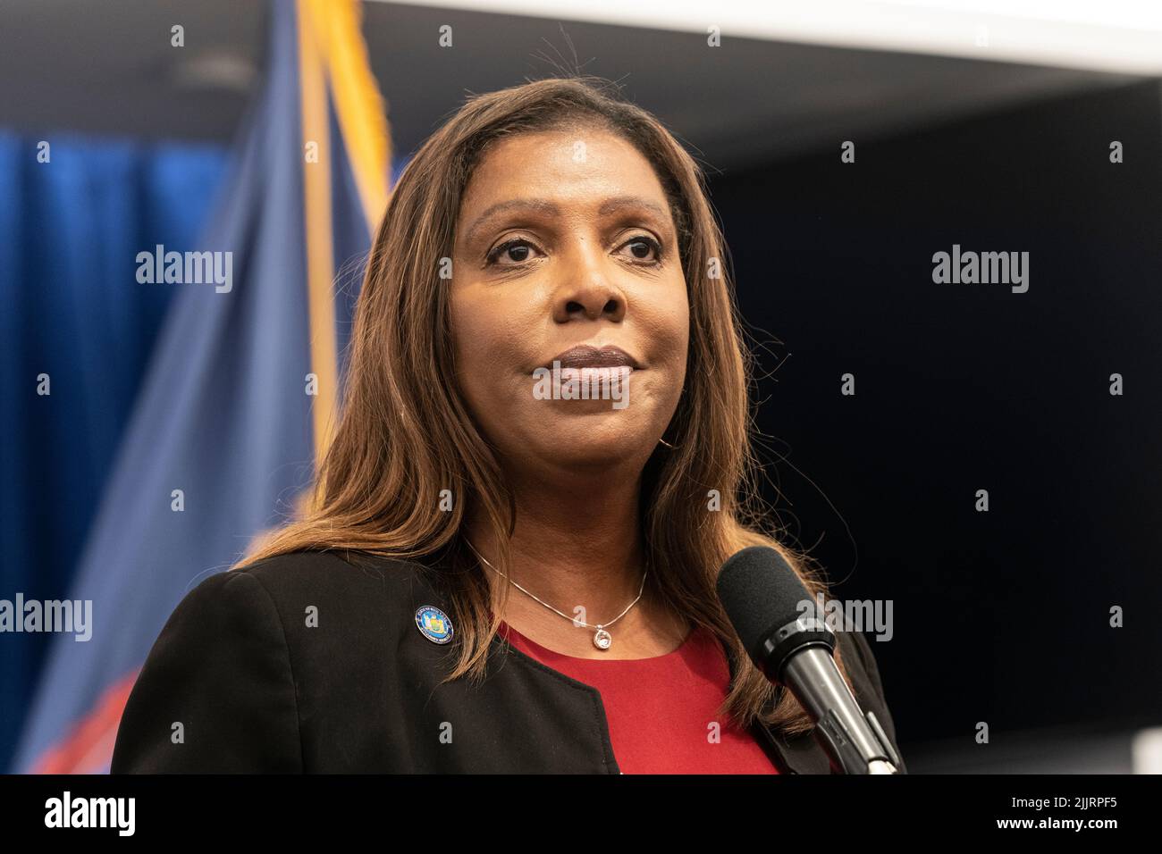 New York Ny July 27 2022 Attorney General Letitia James Speaks