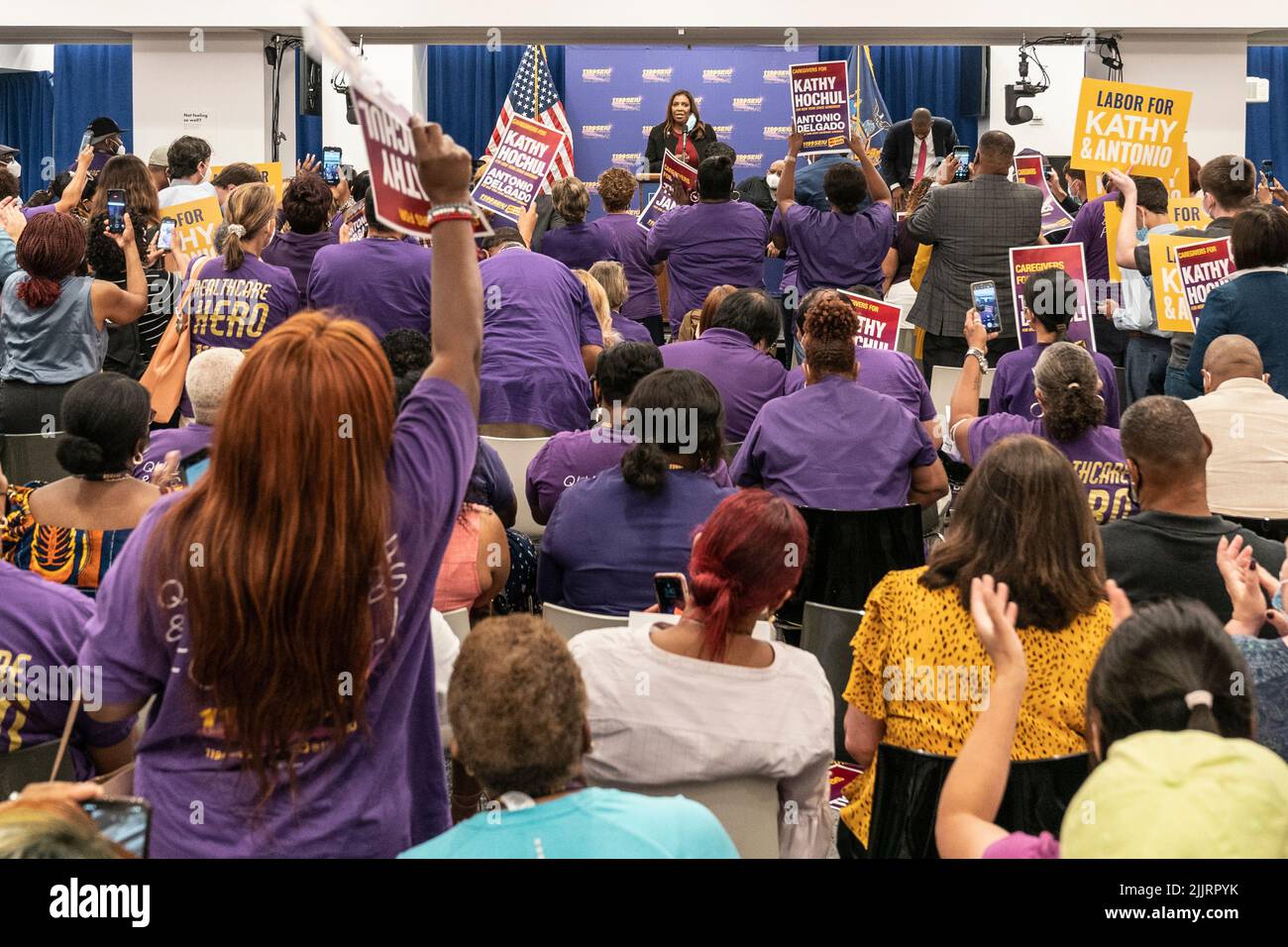 New York, NY - July 27, 2022: Attorney General Letitia James speaks ...