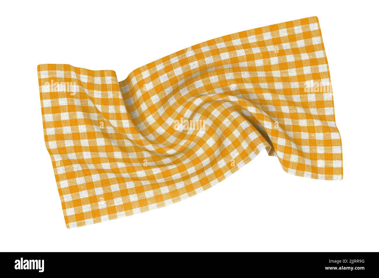 Crumpled Twisted Spiral Swirl Orange Checkered Tablecloth Texture ...