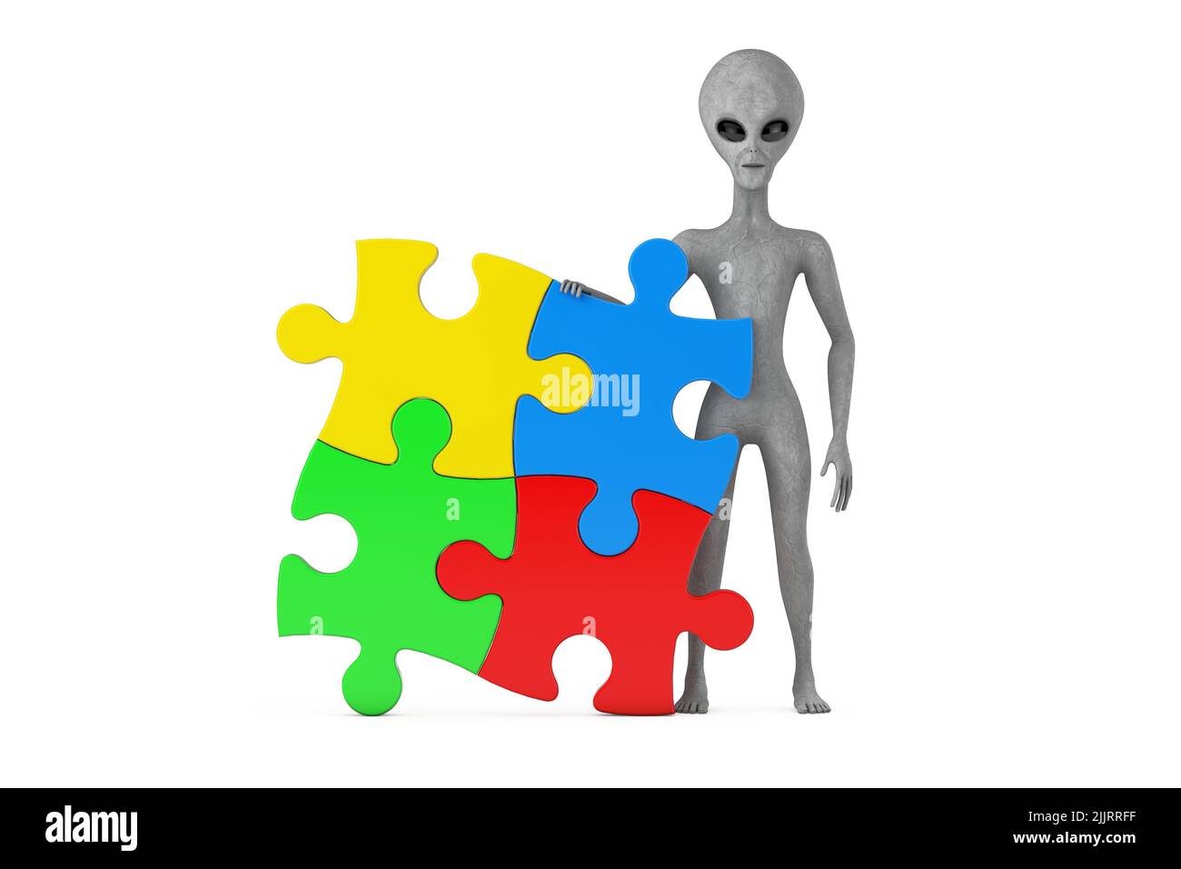 Scary Gray Humanoid Alien Cartoon Character Person Mascot with Four ...