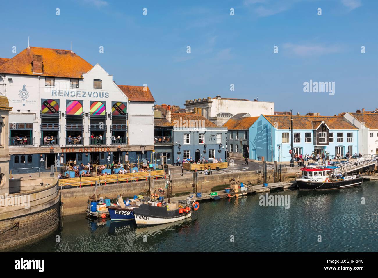England, Dorset, Weymouth, Weymouth Harbour, Custom House Quay ...
