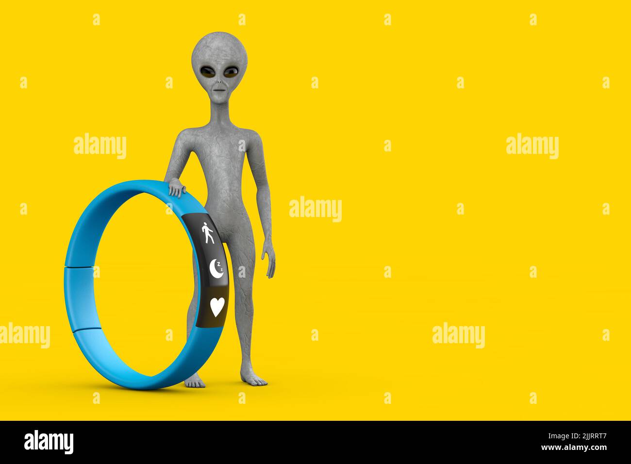 Scary Gray Humanoid Alien Cartoon Character Person Mascot with Blue ...