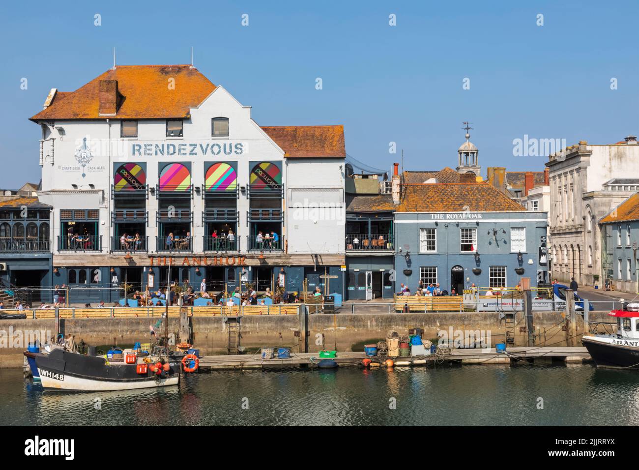 England, Dorset, Weymouth, Weymouth Harbour, Custom House Quay ...