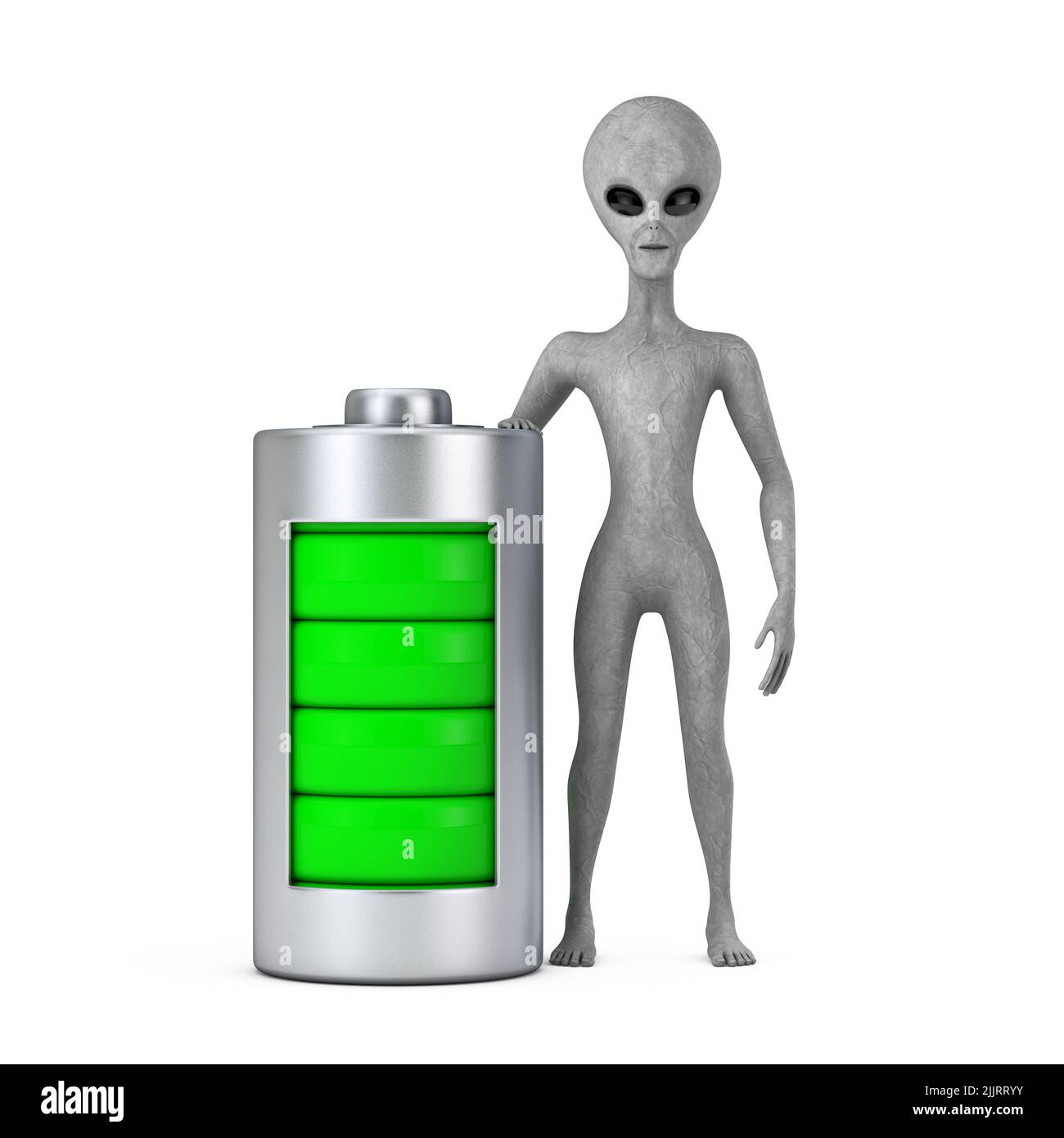 Scary Gray Humanoid Alien Cartoon Character Person Mascot with Abstract ...