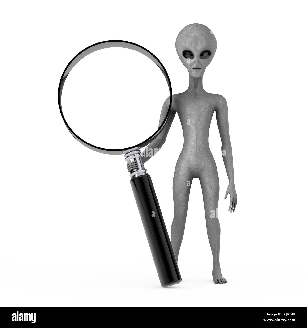 Scary Gray Humanoid Alien Cartoon Character Person Mascot with ...