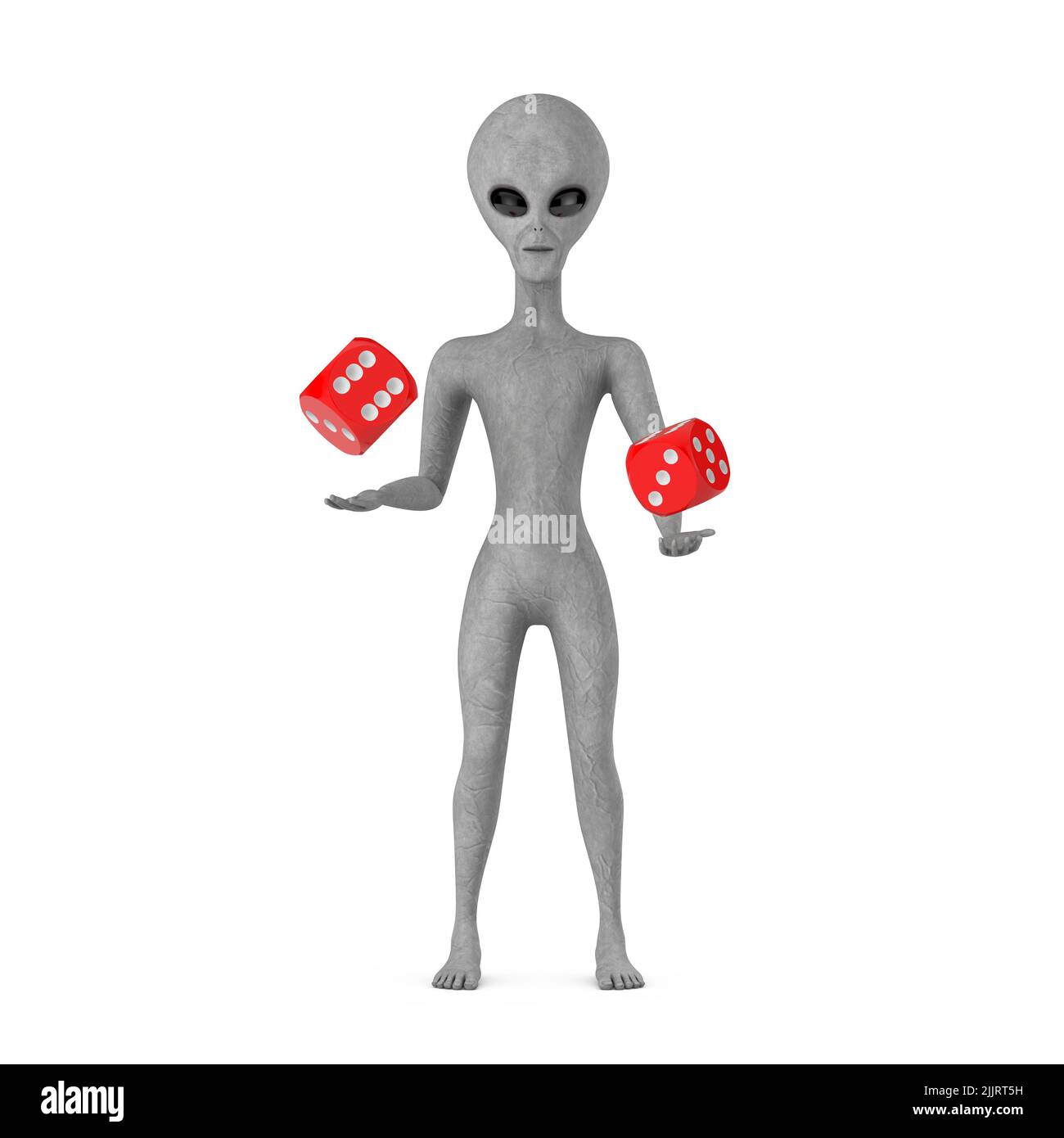 Scary Gray Humanoid Alien Cartoon Character Person Mascot with Red Game ...