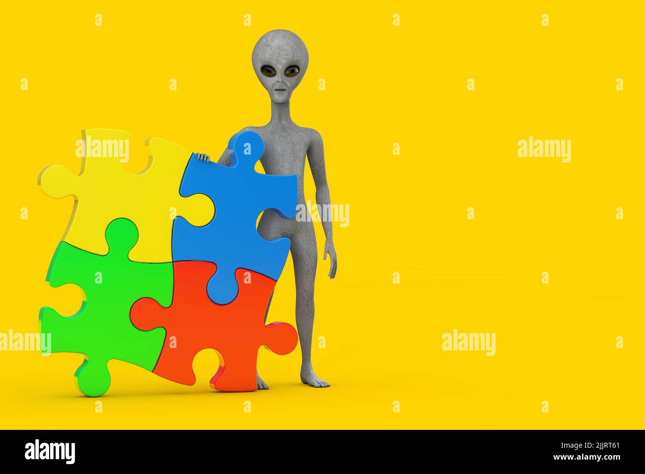 Scary Gray Humanoid Alien Cartoon Character Person Mascot with Four ...