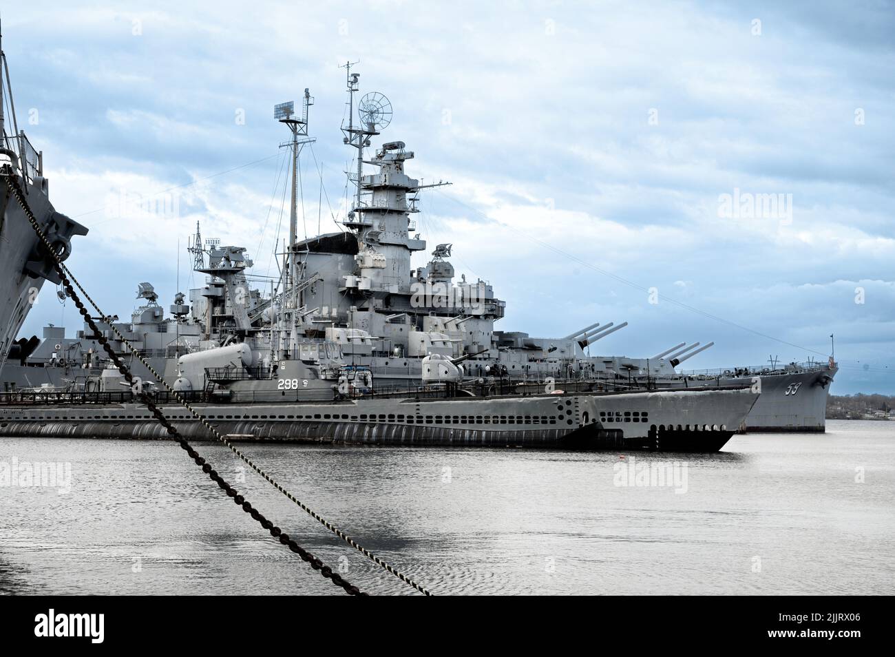 The USS Joseph P. Kennedy Jr destroyer in Battleship Cove Museum, Fall ...