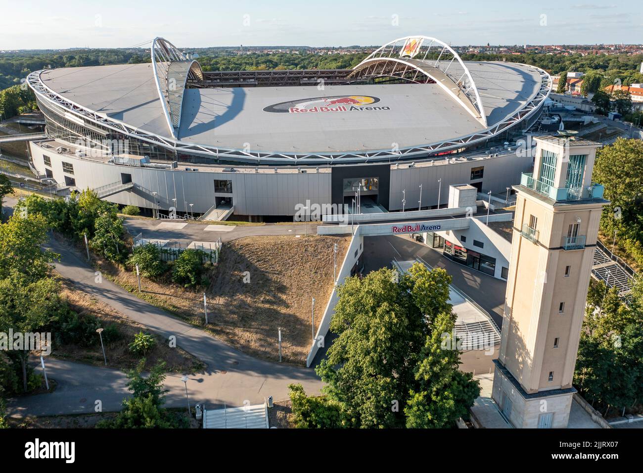Leipzig, Germany. 27th July, 2022. View of the Red Bull Arena Leipzig ...