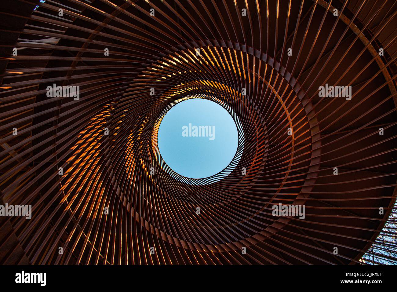A low angle shot of the stunning Observatorium lookout tower at the ...