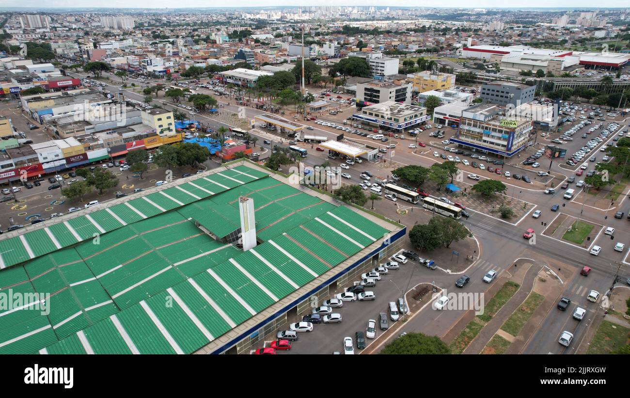 A view to Satellite city center of Ceilandia in Brasilia, capital of ...