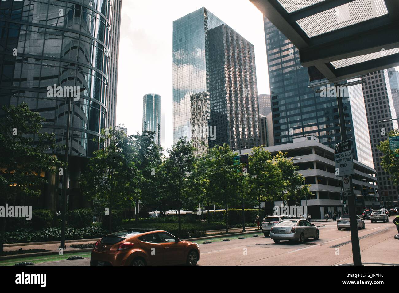 The afternoon on a quiet day in the city of Houston Stock Photo - Alamy