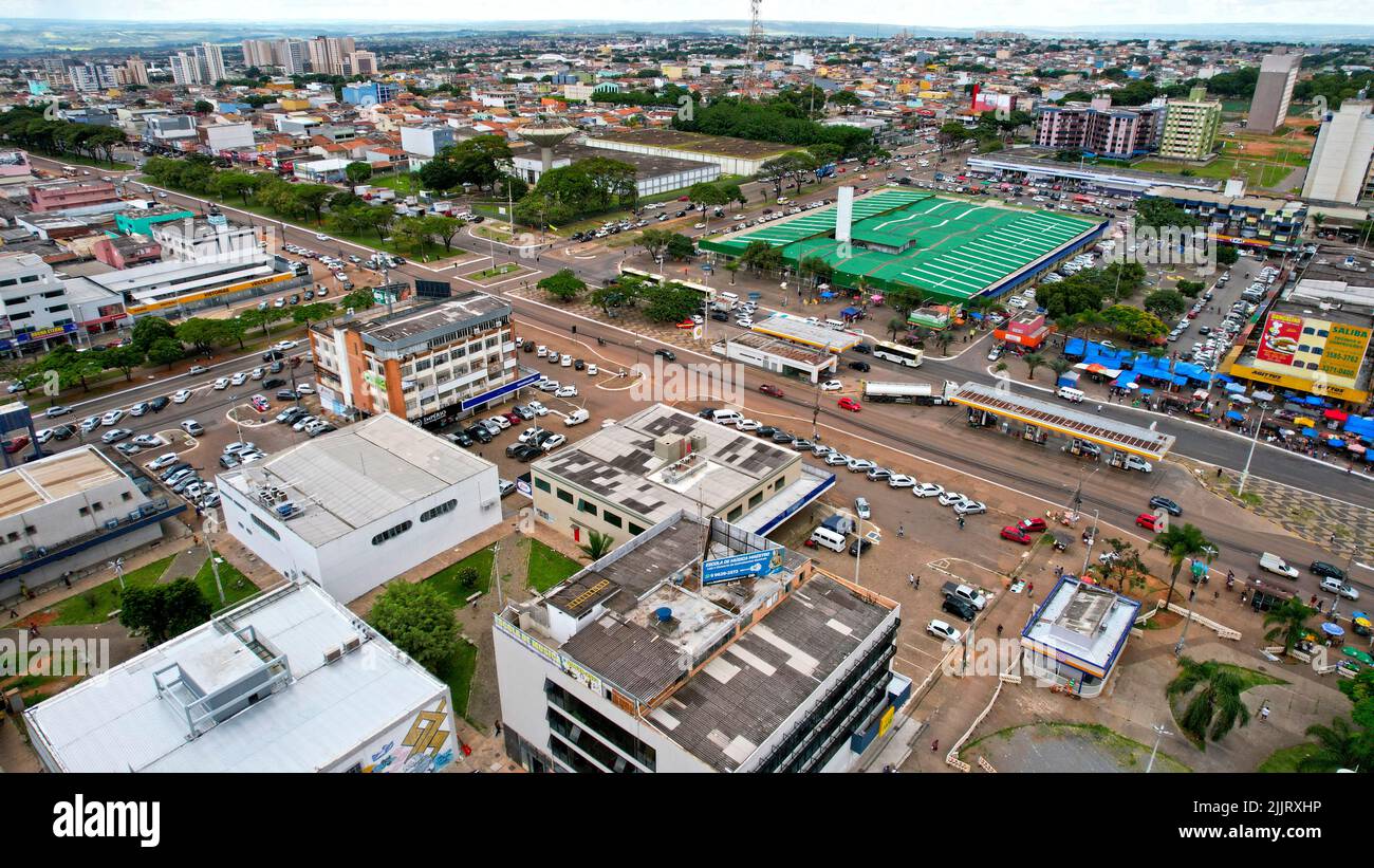 A view to Satellite city center of Ceilandia in Brasilia, capital of ...