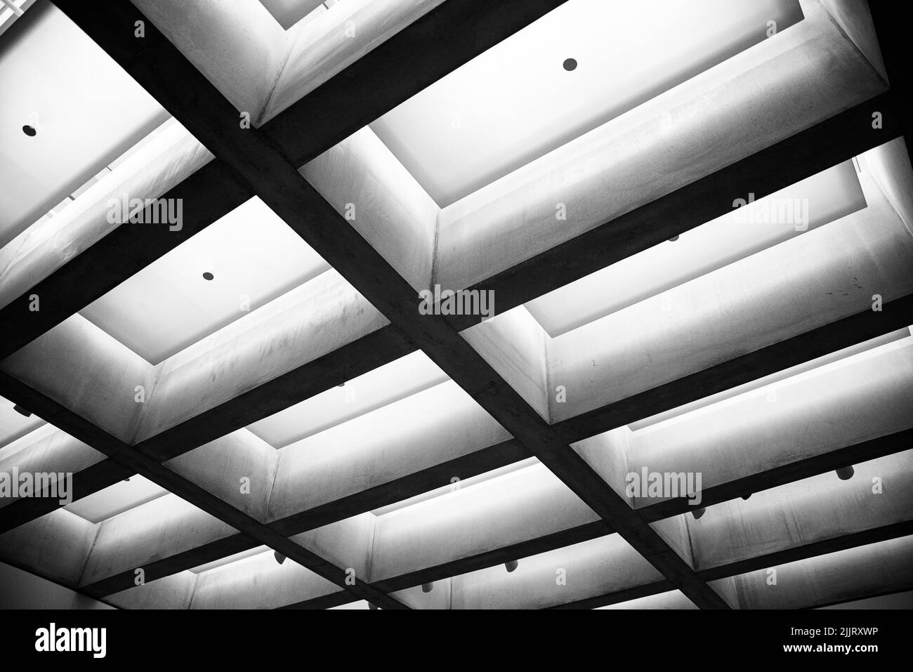 A low angle of a concrete ceiling shot in grayscale Stock Photo - Alamy