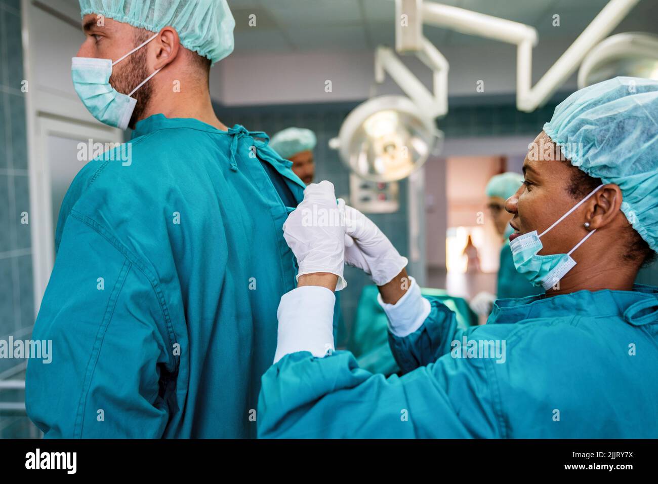Doctors preparation for surgical operation in hospital. Healthcare ...