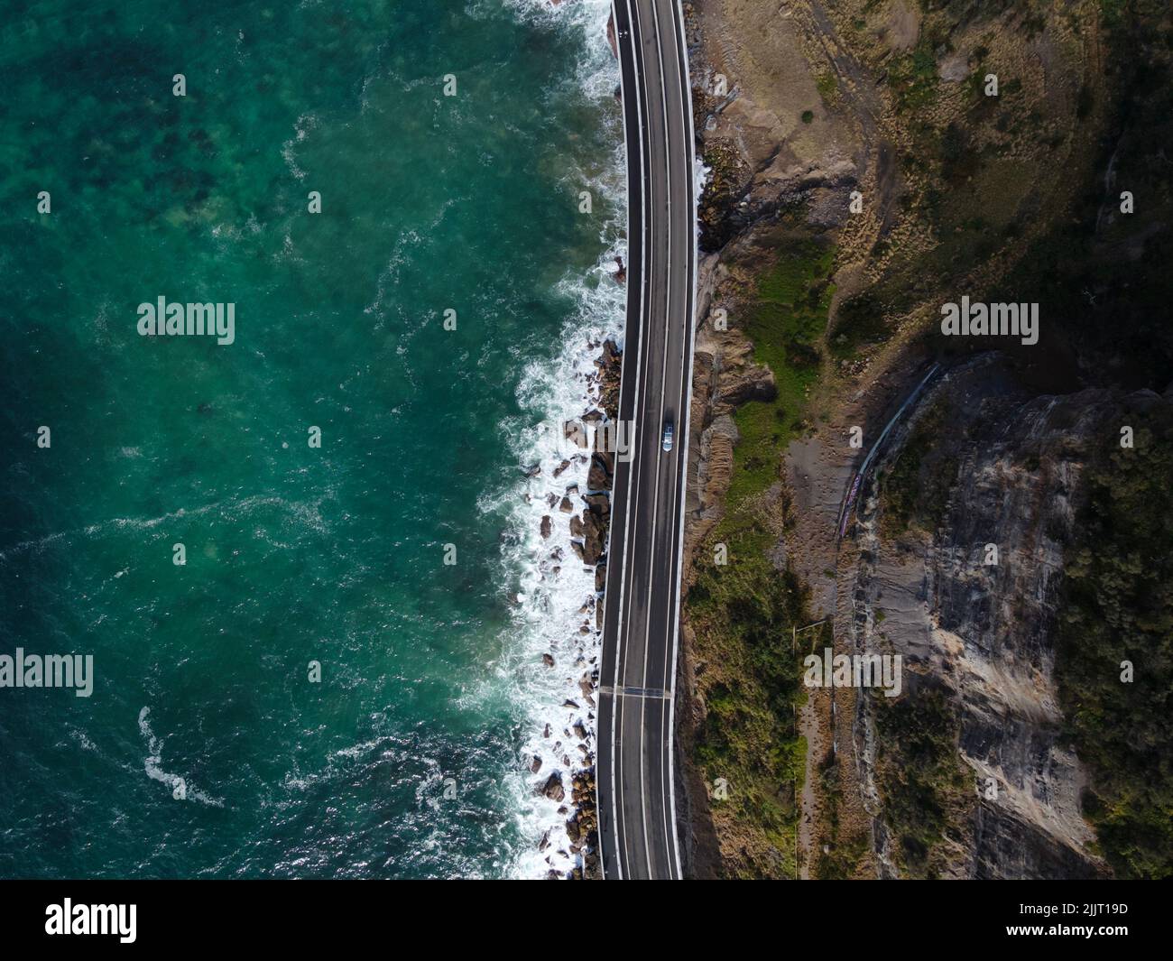 Aerial shot straight road hi-res stock photography and images - Alamy