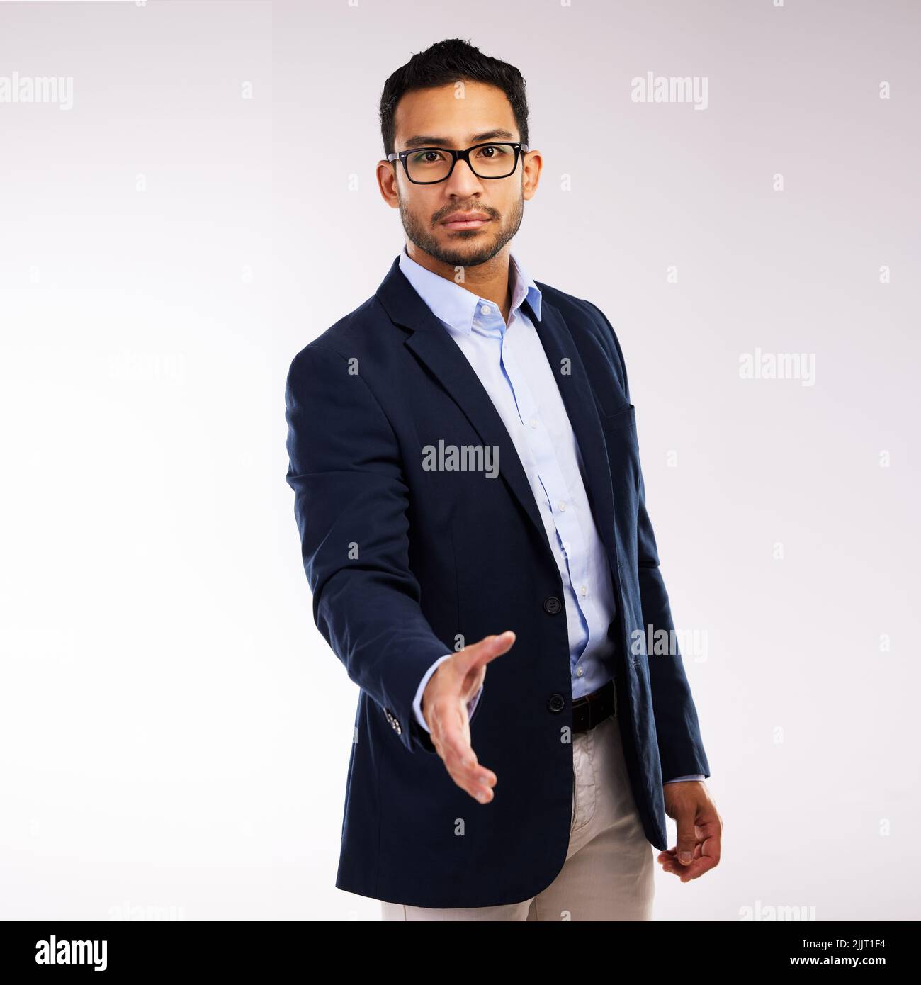 Think and wonder. Wonder and think. Studio shot of a handsome young man ...