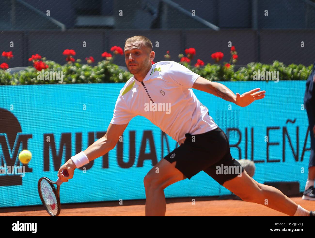 Daniel Evans of Great Britain during the Mutua Madrid Open 2022 tennis ...