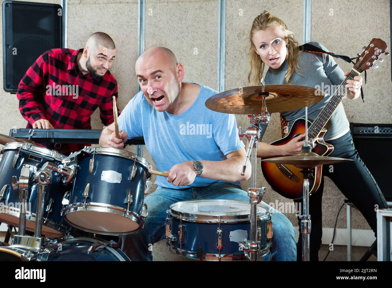 Passionate drummer hi-res stock photography and images - Alamy