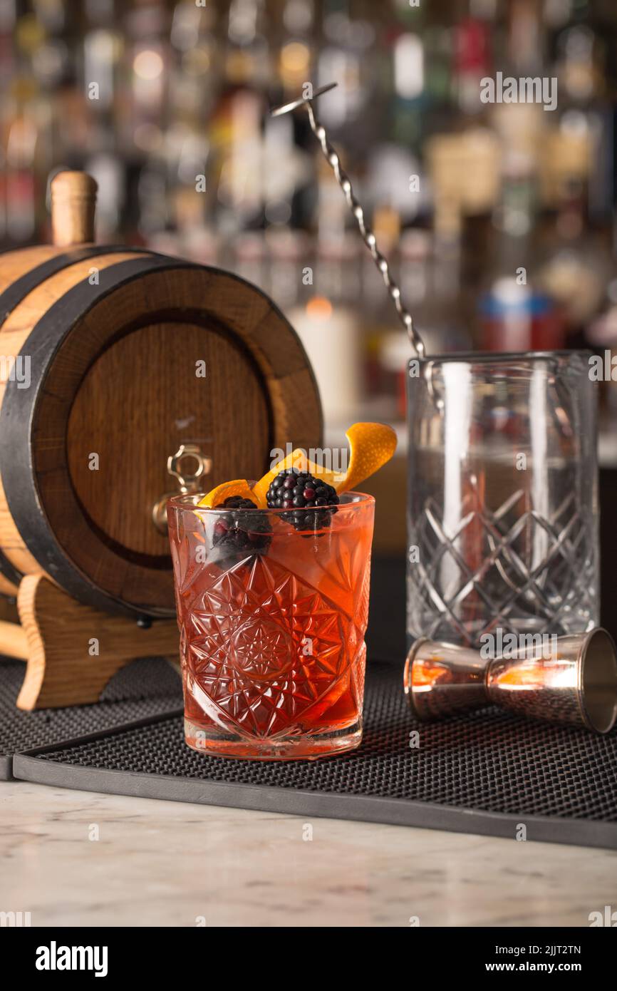 Whiskey barrel glass hi-res stock photography and images - Alamy