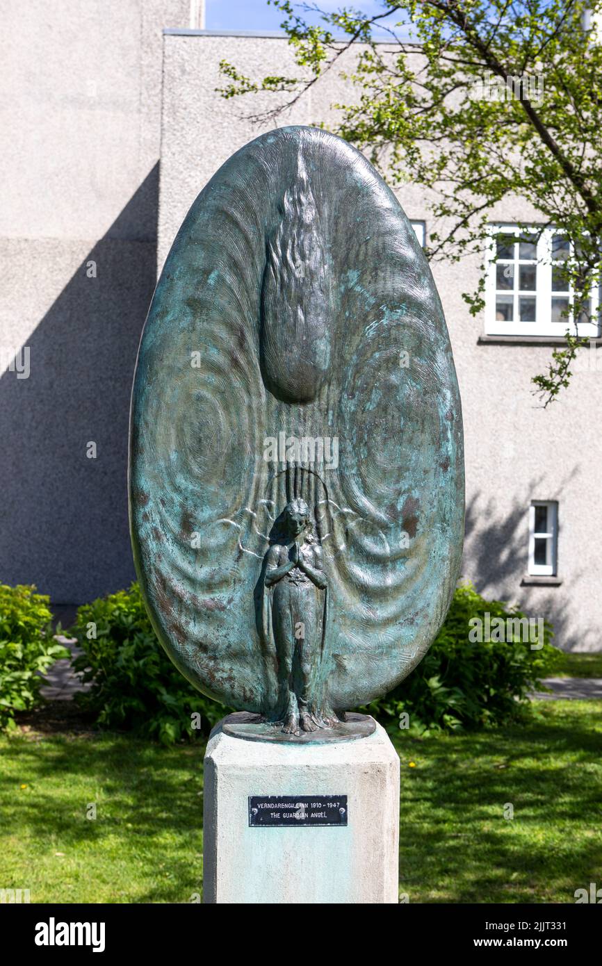 Verndarengillinn, (The Guardian Angel) sculpture in the Einar Jónsson ...