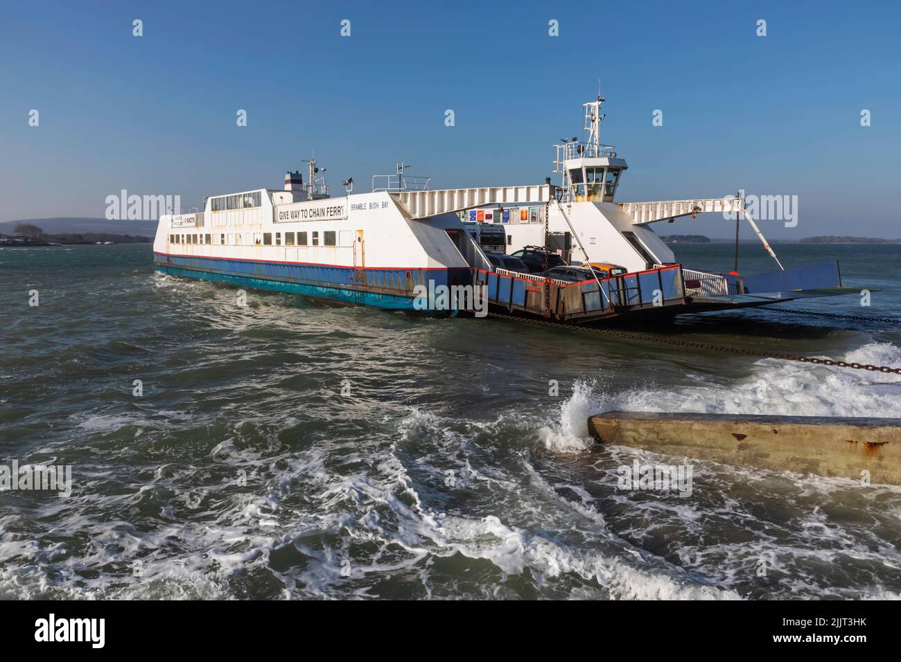 England, Dorset, Bournemouth, The Sandbanks to Shell Bay Chain Ferry ...