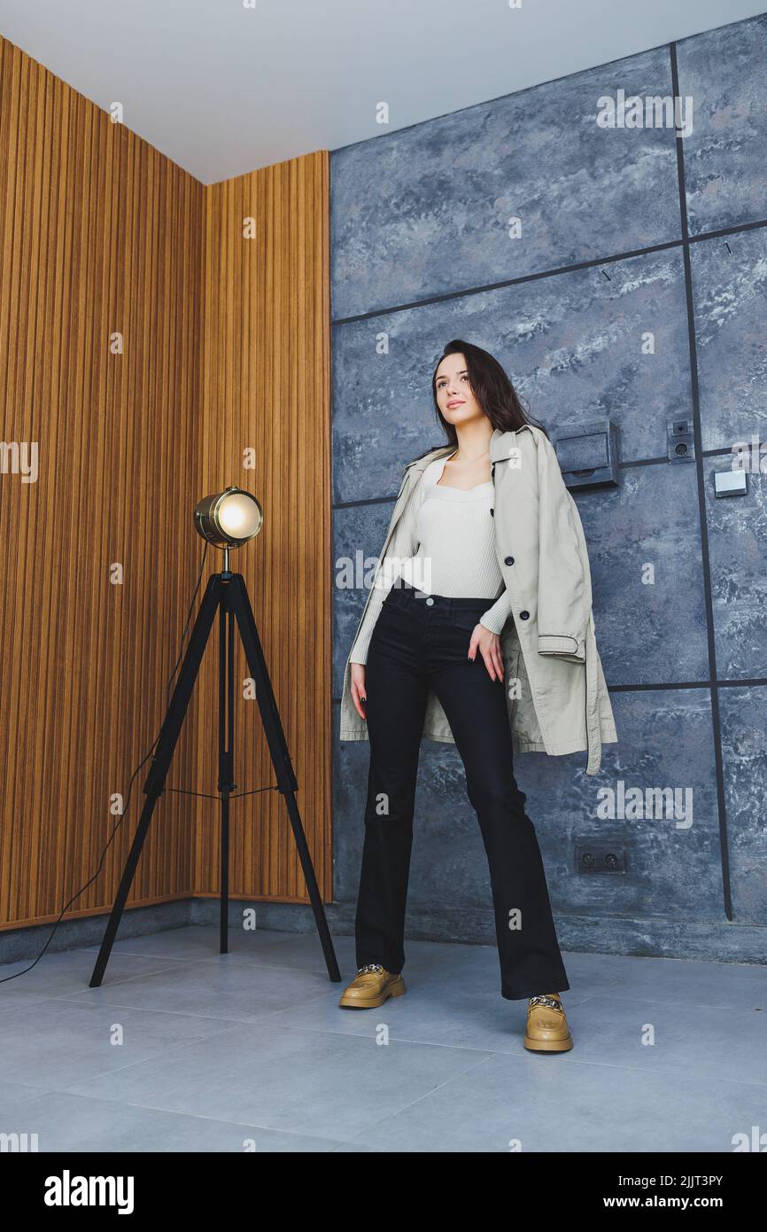 Brown suede leather pants hi-res stock photography and images - Alamy