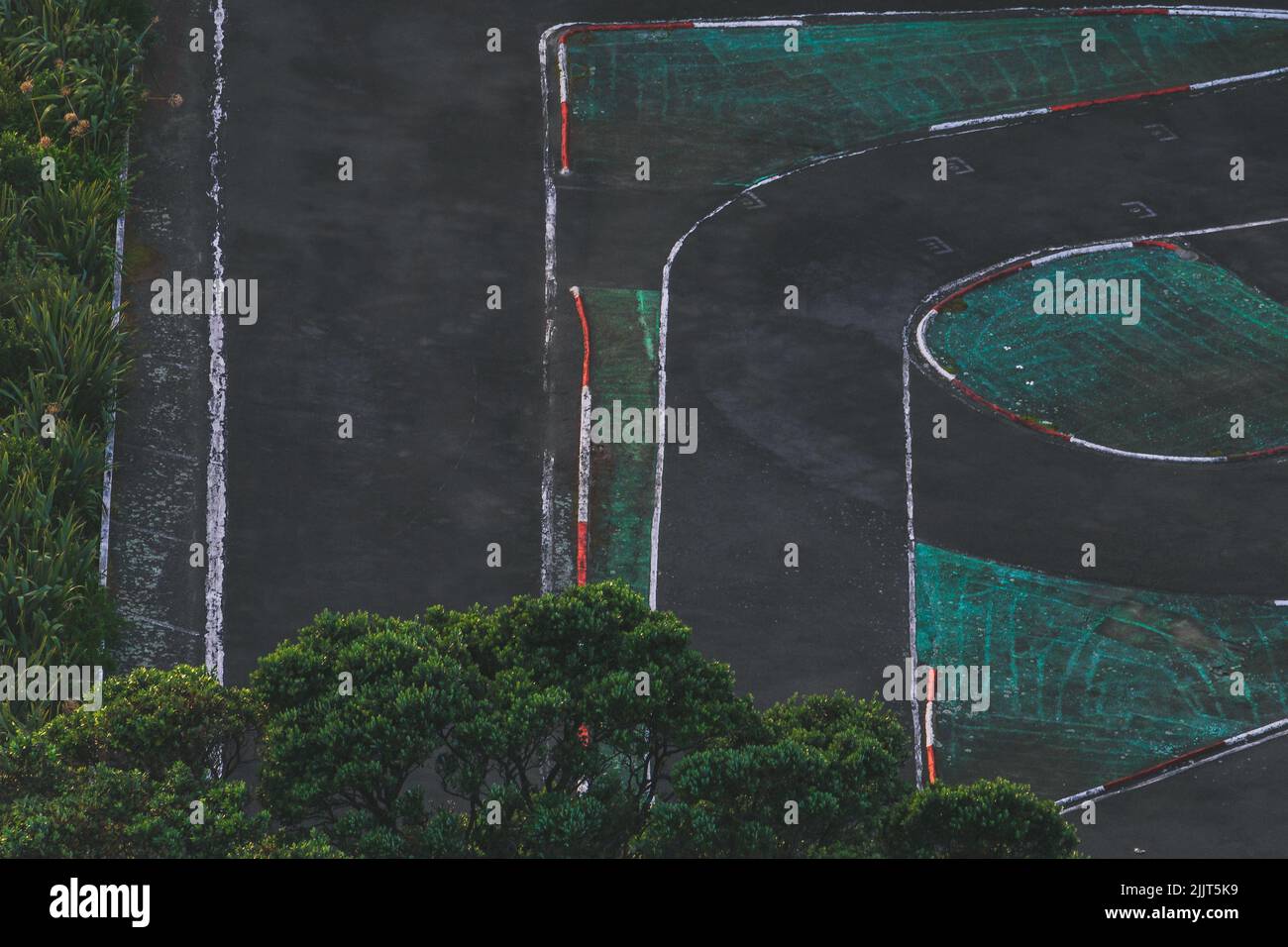 An aerial shot of the Paritutu Rock New Plymouth in New Zealand Stock ...