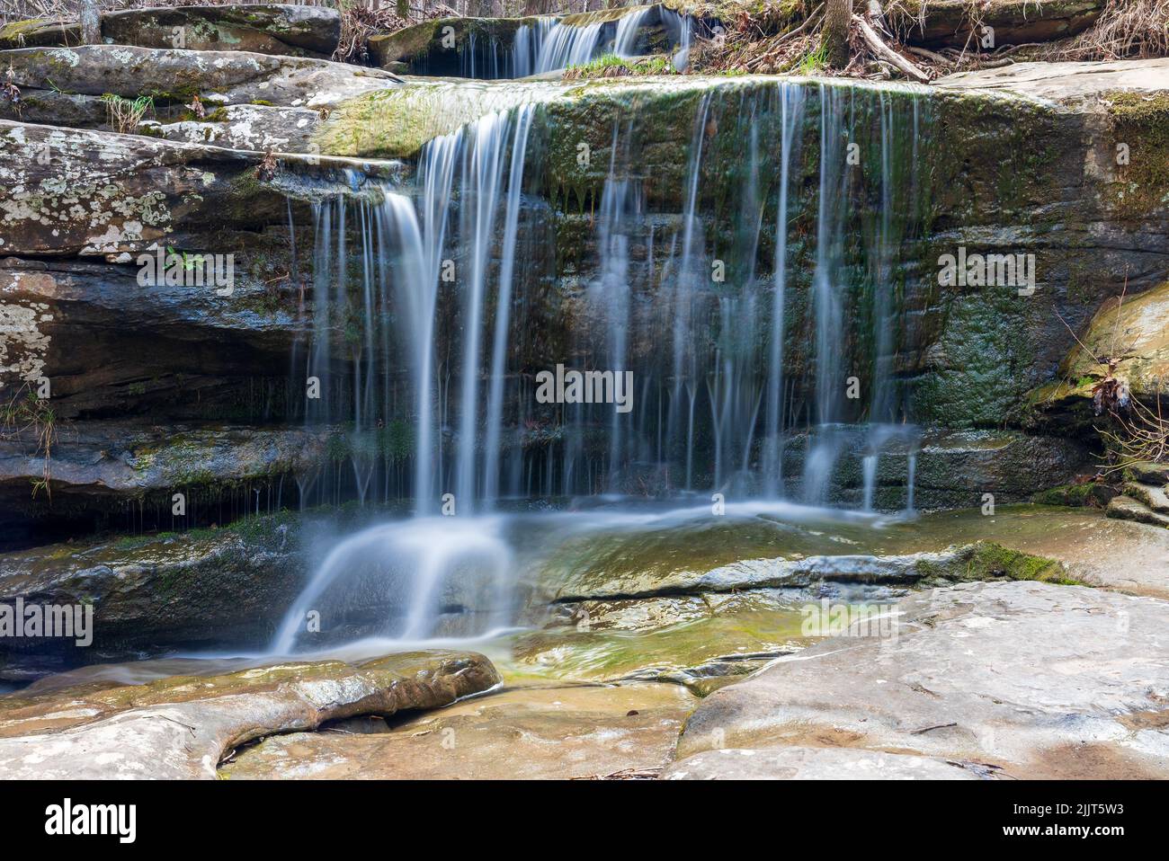 A beautiful scene of Burden Falls in the Shawnee National Forest ...