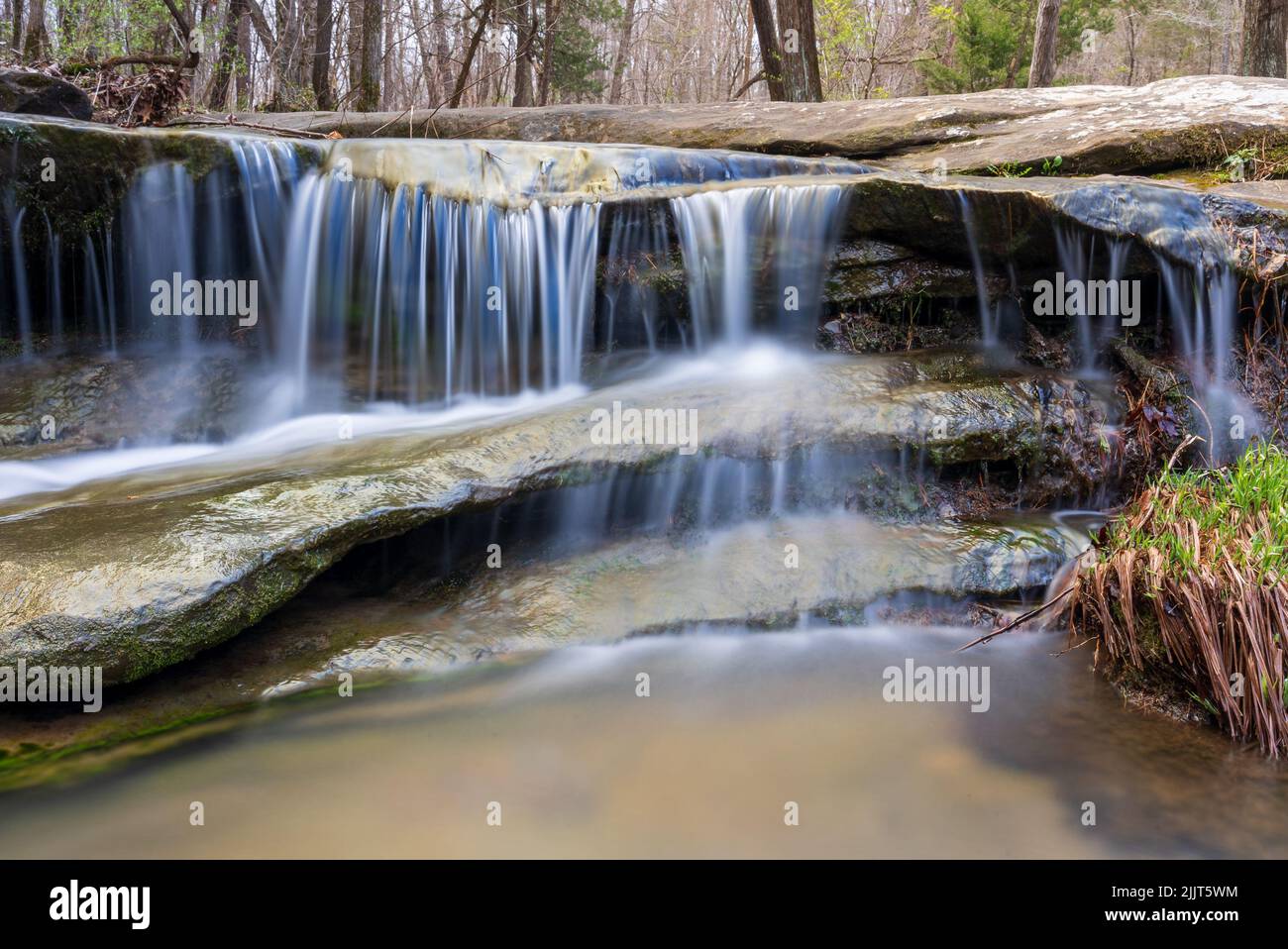 A beautiful scene of Burden Falls in the Shawnee National Forest ...