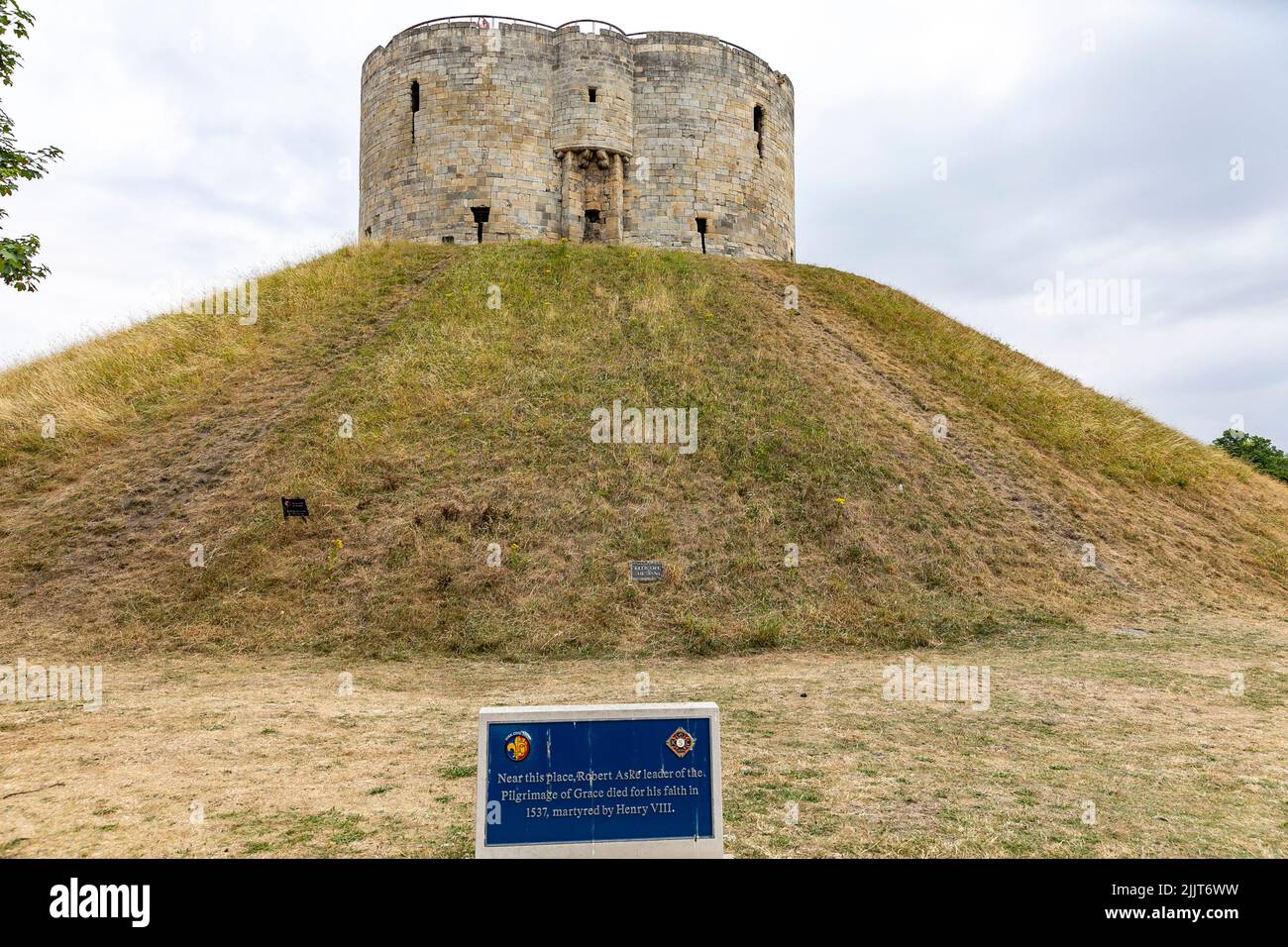 Historic medieval Clifford's tower in York city centre,North Yorkshire ...