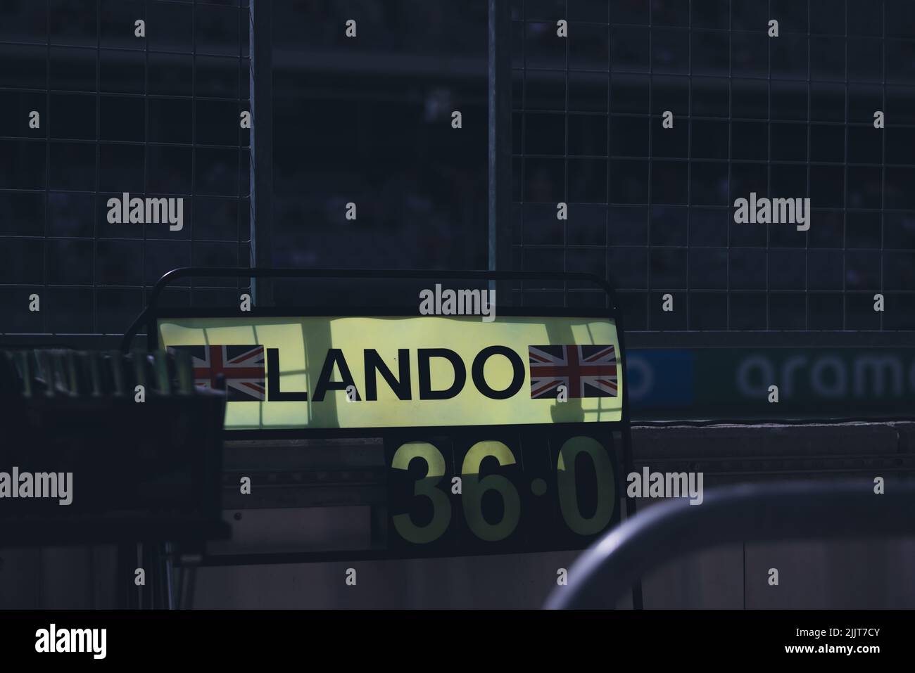 A LANDO fan banner at the 2021 Formula 1 US Grand Prix USGP in Austin ...