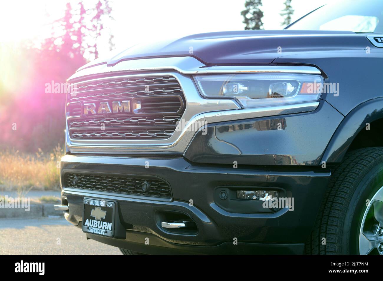 A RAM 1500 with limited grille in the sun Stock Photo - Alamy