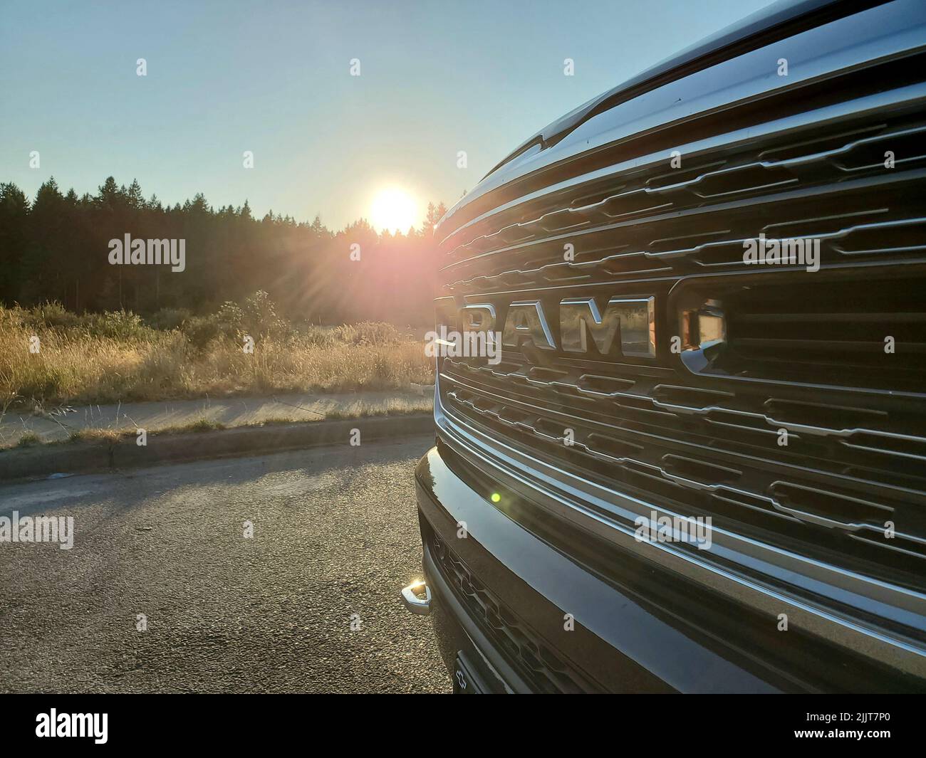 A RAM 1500 with limited grille in the sun Stock Photo - Alamy