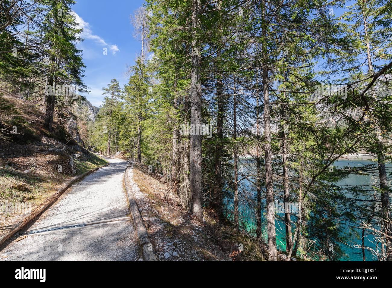 Walking path around the mesmerizing emerald waters of the Jewel of ...