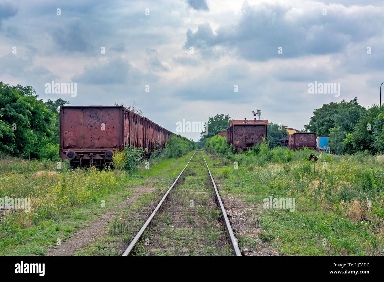 The old and rustic railway in Zrenjanin, Serbia Stock Photo - Alamy
