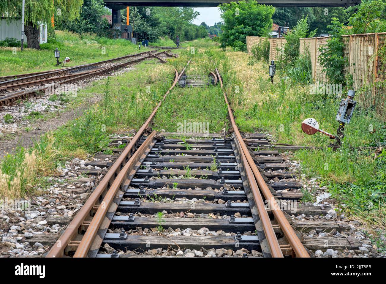 The old and rustic railway in Zrenjanin, Serbia Stock Photo - Alamy