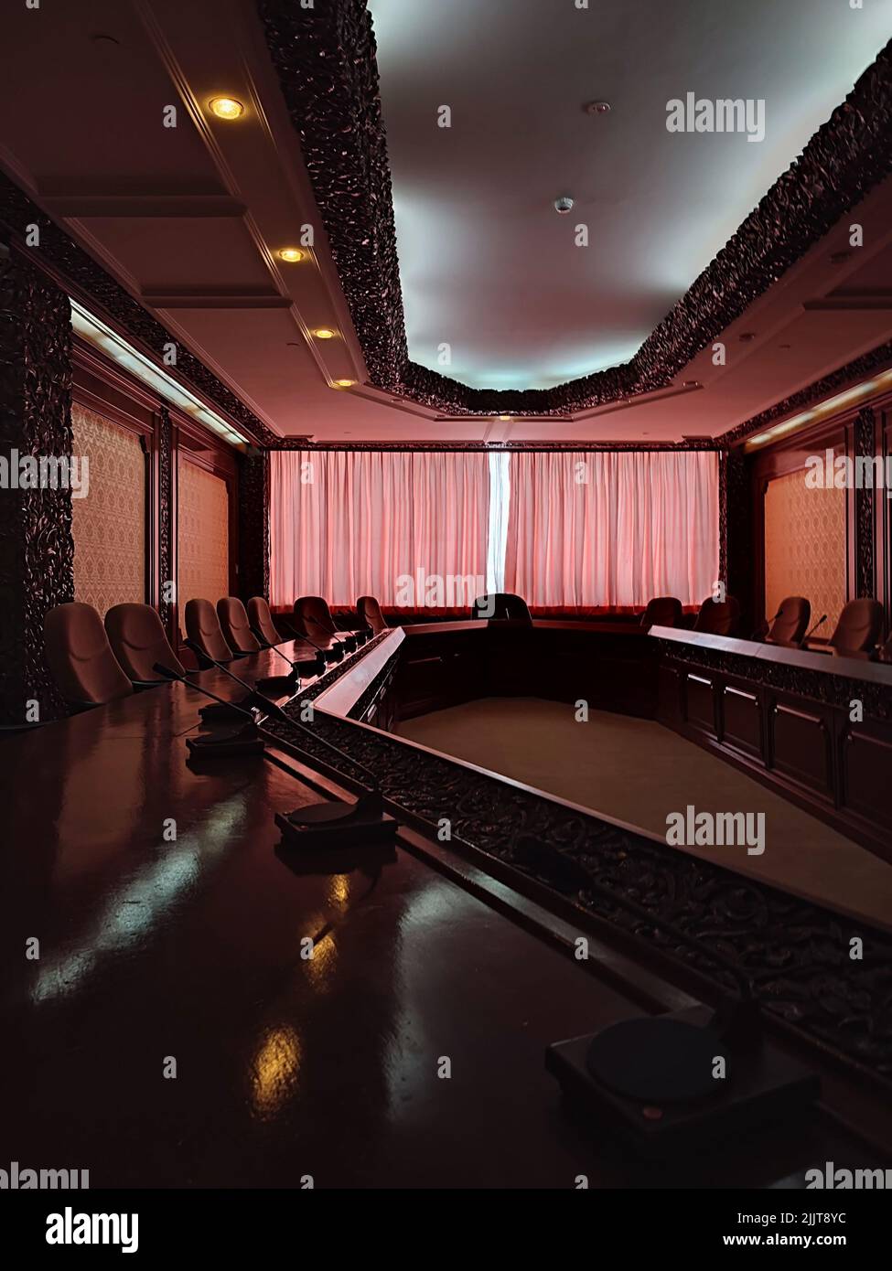 An inside view of the parliament hall where the government rearrange ...