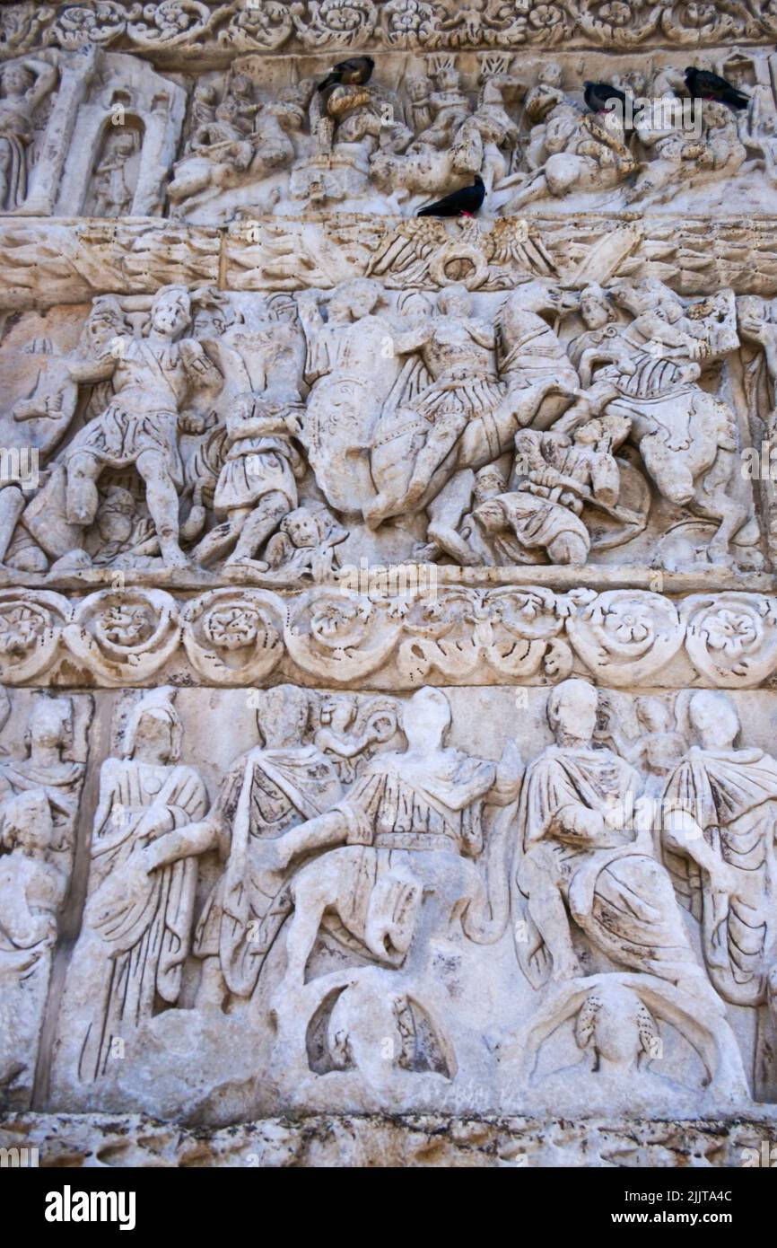 Roman bas-reliefs, Galerus Arch, Thessaloniki, Macedonia, Northern ...