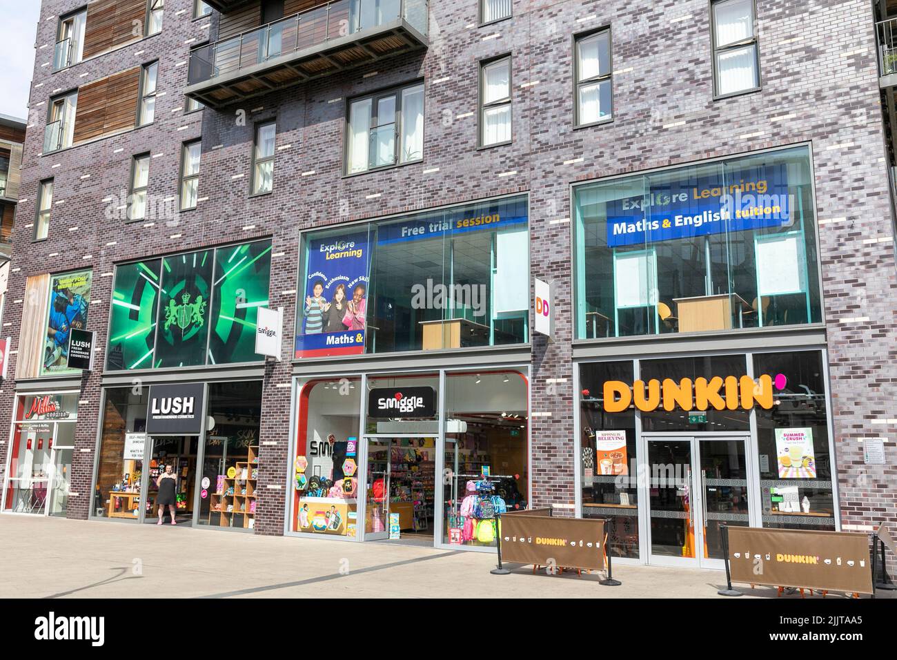 Shops in Bury town centre,Manchester,England including Smiggle, Lush ...