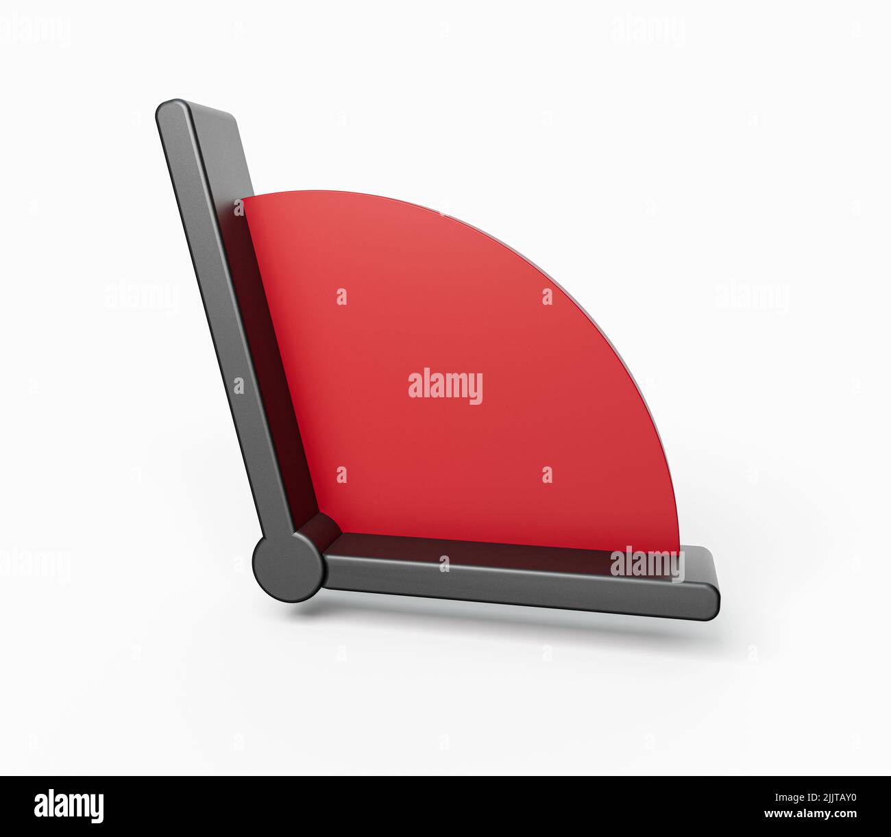 A 3D render of a timer clock hour hands with red time passing Stock ...